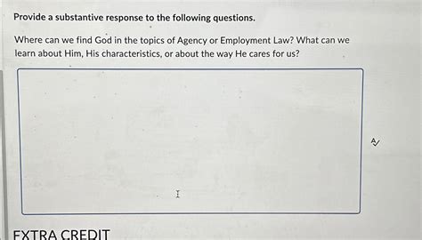 Solved Provide A Substantive Response To The Following