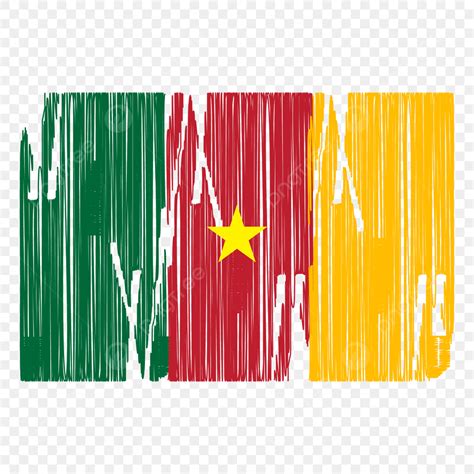 Cameroon Flag Painted Brush Transparent Free Png And Psd Cameroon Flag Flag Brush PNG