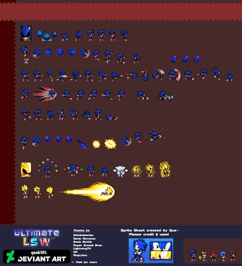 Ulsw Sonic Exe Sprite Sheet By Dayvisonanimato On Deviantart