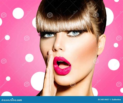 Pin Up Girl Stock Image Image Of Barber Hair Beautiful 34014657