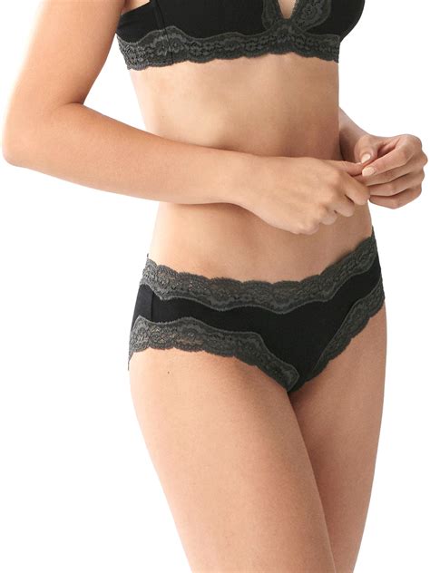 Wholesale Lingerie Spanish Brand Oysho Oysho Black Modal Blend Lace