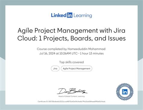 Hameeduddin Mohammad On Linkedin Certificate Of Completion