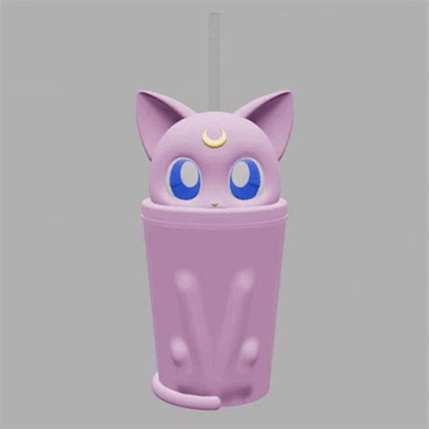 Stl File Artemis Glass Sailor Moon Milkshake 🌙 ・3d Printable Model