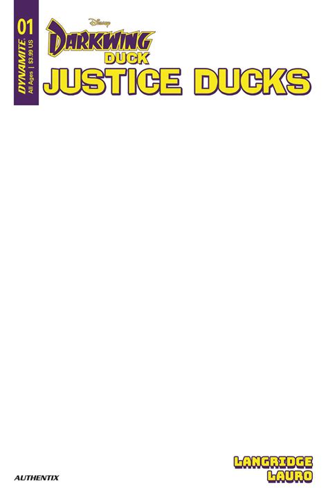 Justice Ducks 1 Blank Authentix Cover Fresh Comics