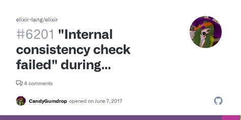 Internal Consistency Check Failed During Compilation Using