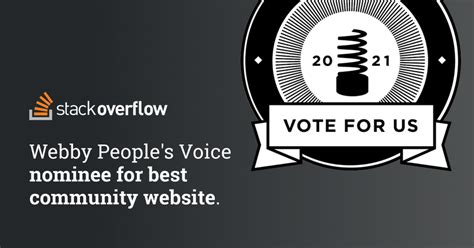Webby Award Stack Overflow