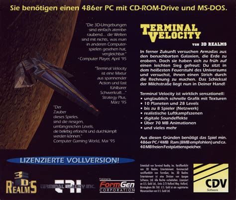 Terminal Velocity Cover Or Packaging Material Mobygames