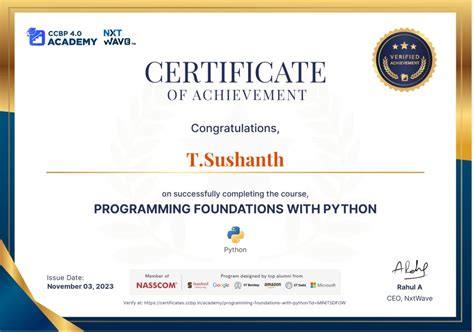 t sushanth on linkedin nxtwaveccbp pythonprogramming practice