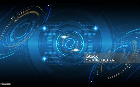추상적인 기술 배경 하이테크 통신 개념 미래의 디지털 혁신 배경 벡터 일러스트 레이 션 0명에 대한 스톡 벡터 아트 및 기타 이미지 0명 가상현실 개념 Istock