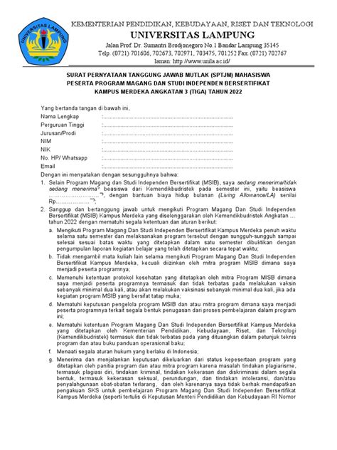 Contoh Sptjm Pdf