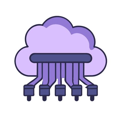 Network Cabling Icon Colored Outline Premium Ai Generated Vector