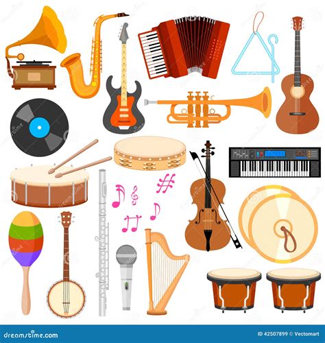 Music Instrument Cartoon Vector 42507923