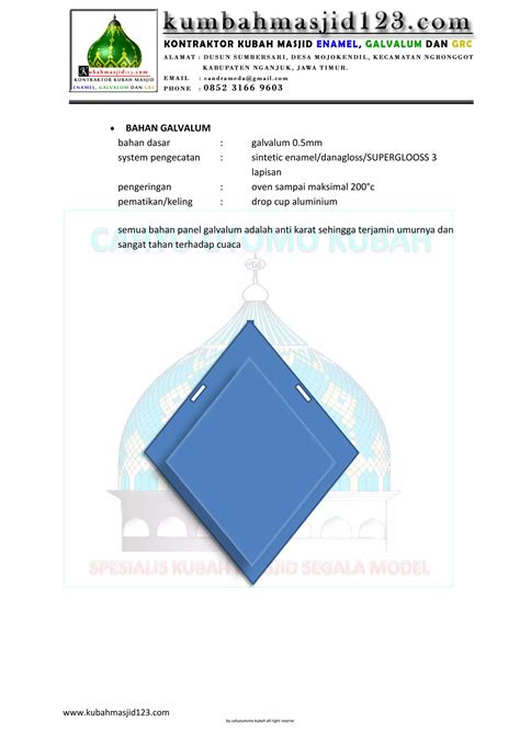 PENAWARAN PEMBUATAN KUBAH MASJID PDF