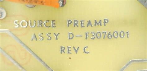 Varian Semionductor Vsea D F3076001 Source Preamp Pcb Card Rev C Work Semiconductor Spares Store