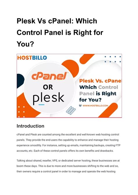 PPT Plesk Vs CPanel Which Control Panel Is Right For You PowerPoint