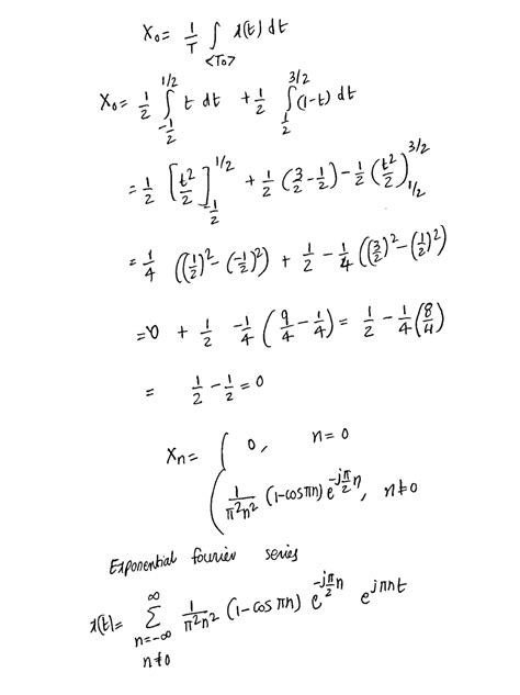 Solved Fourier Series Representation And Exponential Series