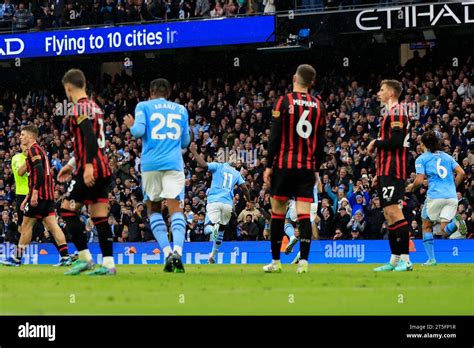 Jeremy Doku 11 Of Manchester City Celebrates Scoring To Make It 3 0