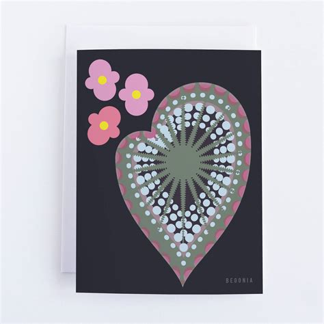 Begonia Flower Greeting Card Merrymaker Fine Paper