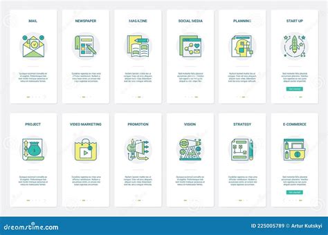 Social Media Advertising Business Strategy Ux Ui Onboarding Mobile