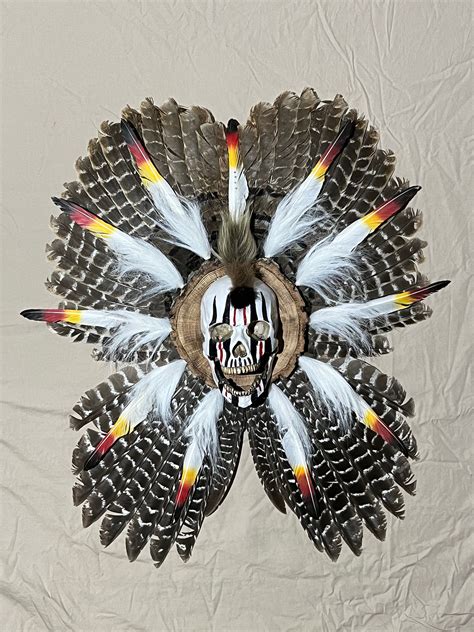 Modern Native American Wall Art With Turkey Feathers Etsy