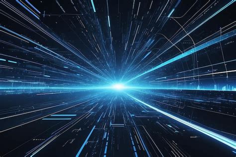 Premium Photo Future Technology Blue Digital Cyberspace And Network Connections Concept
