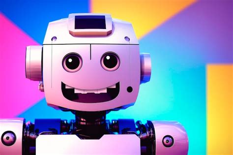 Premium Ai Image Robot With A Smile On His Face