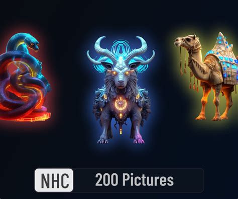 Artstation Nhc Fluorescent Animals 02 Game Assets