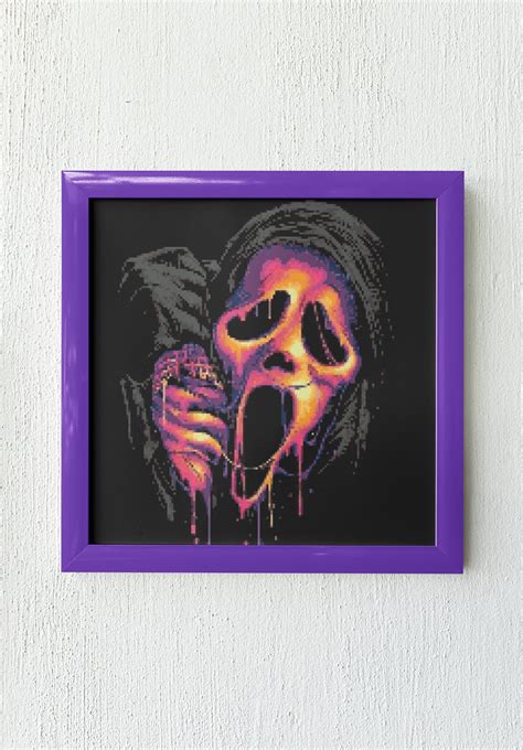 Colorful Ghostface Cross Stitch Pattern Etsy
