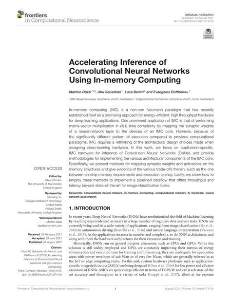 pdf accelerating inference of convolutional neural networks using in