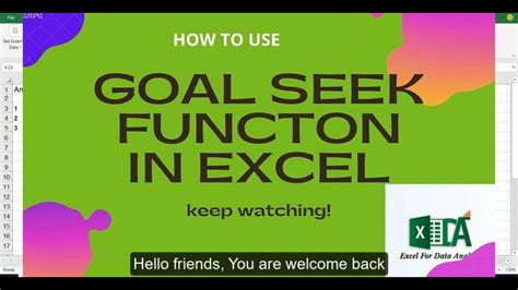 How To Workback Using The Output To Arrive At The Input In Excel Akeem Mustapha Aca