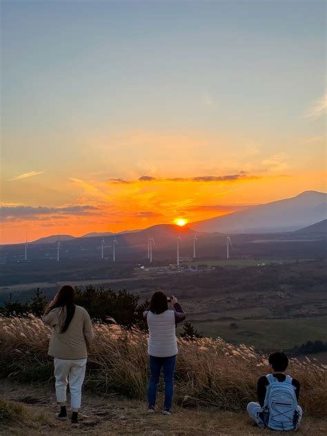 제주 일몰명소 늦가을의 선물 제주 따라비오름