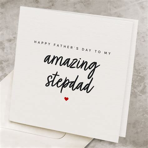 Happy Fathers Day Card For Stepdad Stepfather Happy Fathers Day Card