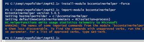 cannot load bccontainerhelper module version 5 0 5 · issue 3143