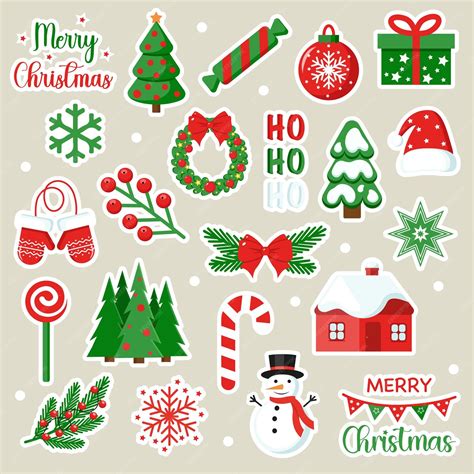 Colección De Pegatinas Navideñas Decoraciones Navideñas Regalos