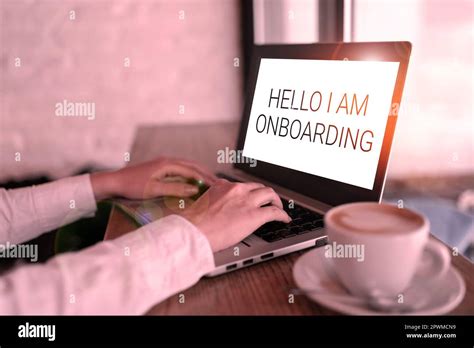 Text Caption Presenting Hello I Am Onboarding Conceptual Photo Action