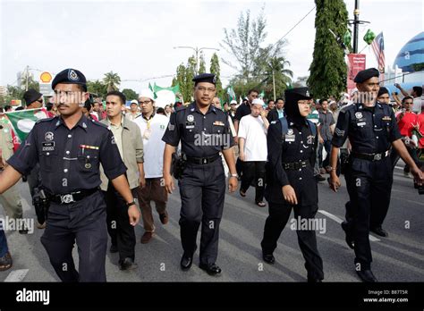 Malaysian Police In Terengganu Malaysia Stock Photo Alamy