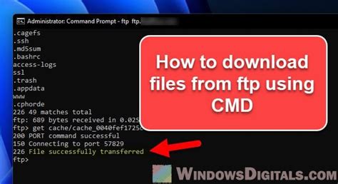 download an ftp file using only cmd in windows r windows10howto