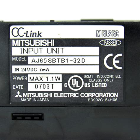 Mitsubishi Melsec Aj65sbtb1 32d Input Unit 12 24v Dc Lot Of 2