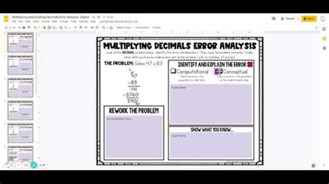 Multiplying And Dividing Decimals Error Analysis Tpt
