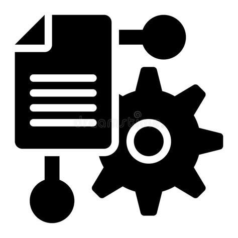 Information System, Development, Data Engineering Glyph Solid Icon Stock Vector - Illustration ...