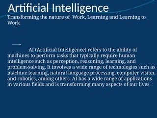 Introuction to Artificial Intelligence(AI).pptx