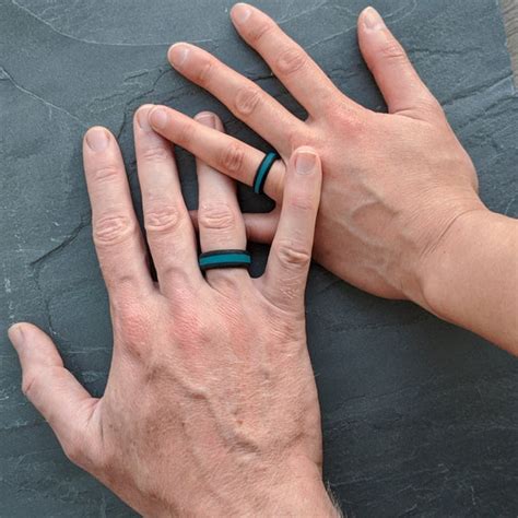 Teal Silicone Ring Collection Knot Theory