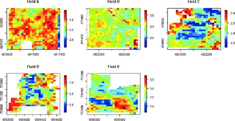 Soil Organic Carbon Soc Maps For Each Field Using The Random Forest