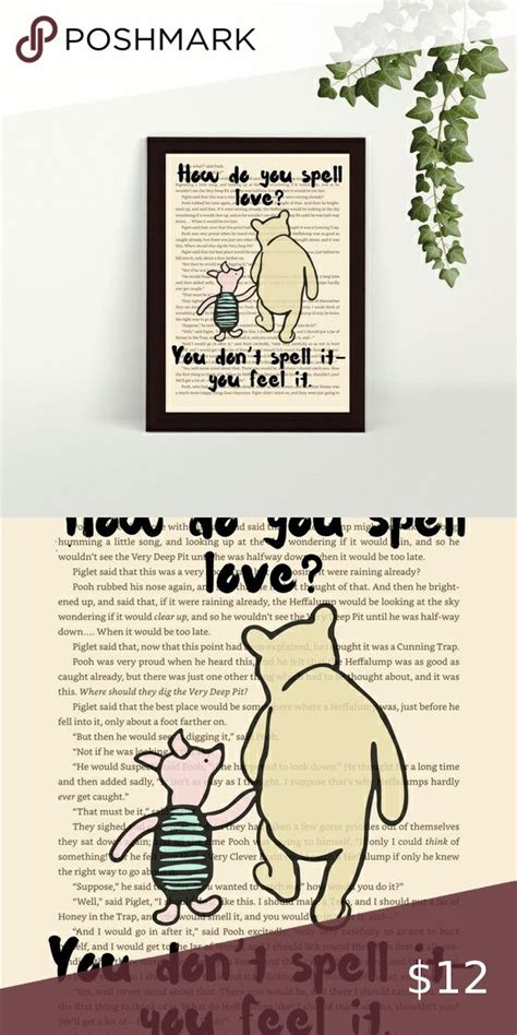 Winnie The Pooh Book Page Art Print Disney Inspired Print Book Page Art Disney Inspired