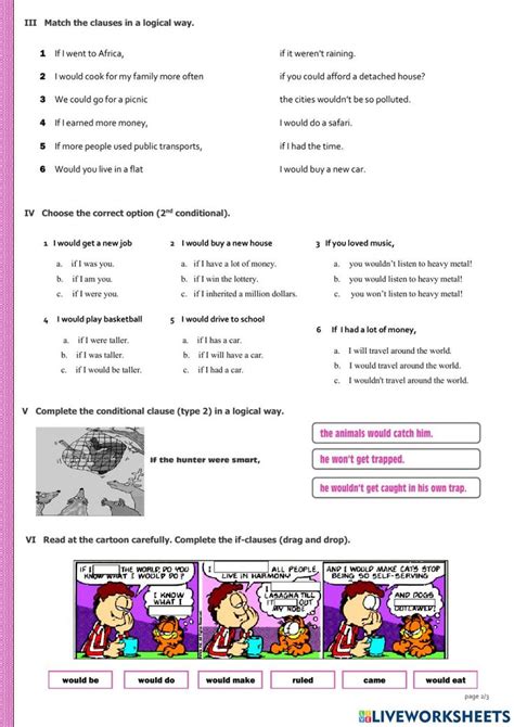 Conditional Type 2 Interactive Worksheet Teaching English Grammar
