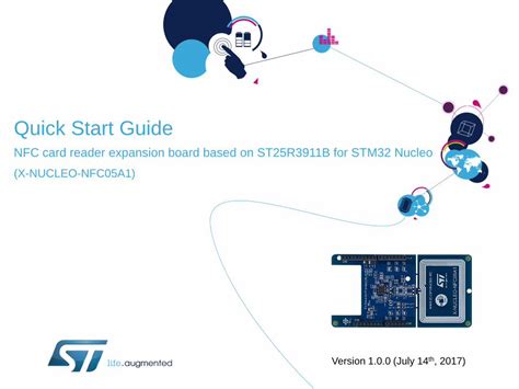 Pdf Quick Start Guide Stmicroelectronicsquick Start Guide Nfc Card Reader Expansion Board