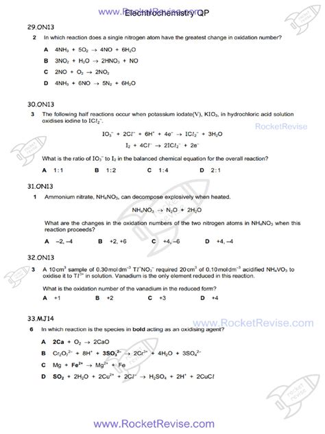 Electrochemistry Qp Pdf