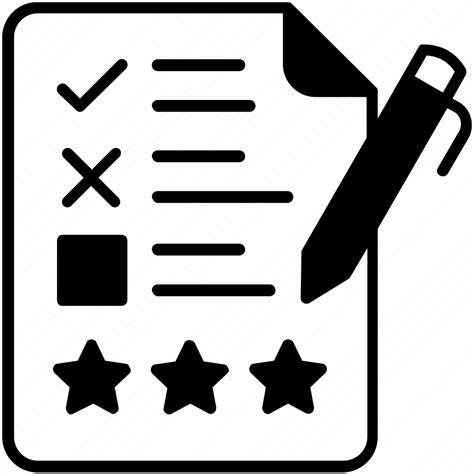 Performance Evaluation Assess Result Sheet Paper Icon Download