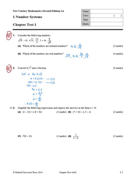 chaptertest s4 01 number systems pdf