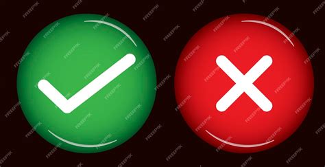 Premium Vector Tick Icon Set Stylish Check Mark Icon Set In Green And Red Color Vector